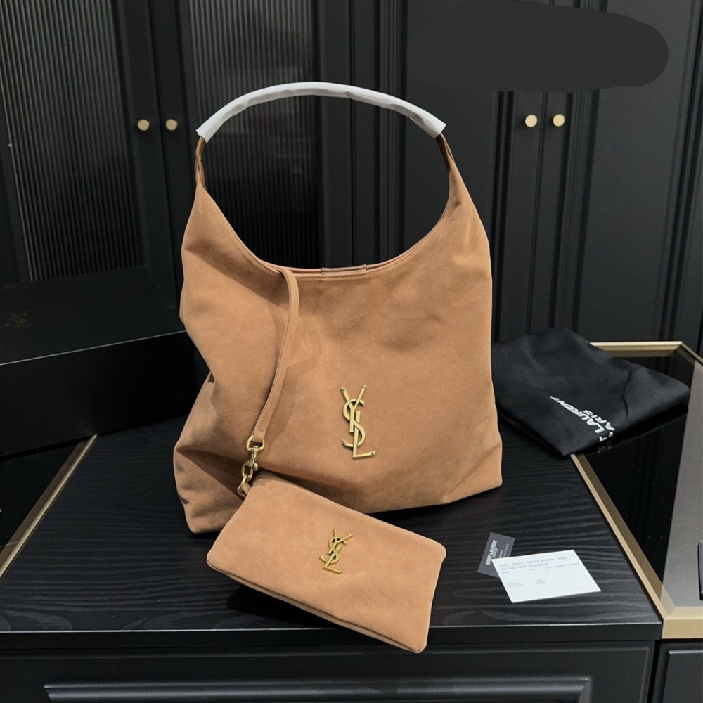 YSL包包 女生背包 Hobo鹿皮腋下包 聖羅蘭單肩包 側背包 時尚通勤休閒包 慵懶手提袋 大容量旅行包 女包 大方包 - cole55 - iOPEN Mall