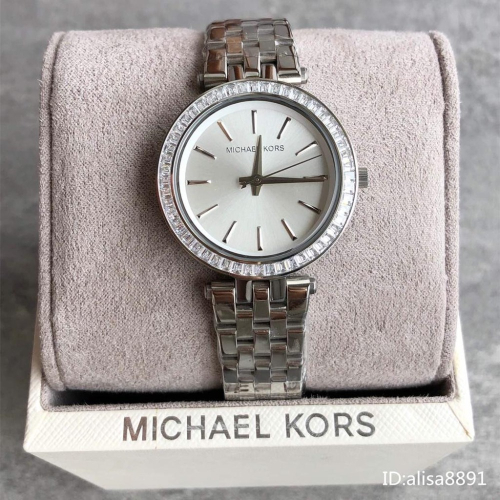 Michael Kors手錶 玫瑰金色鋼鏈錶 小直徑鑲鑽時尚女錶 超薄百搭通勤女生腕錶 學生手錶 石英錶MK3366 - Alisa精品代購 ...