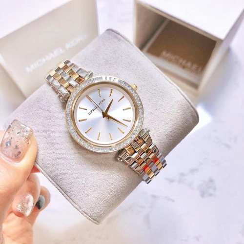 Michael Kors手錶 MK手錶女 超薄鑲鑽鋼鏈錶 簡約時尚百搭女生腕錶 休閒石英錶 小直徑石英手錶 MK3405 - Alisa精品 ...
