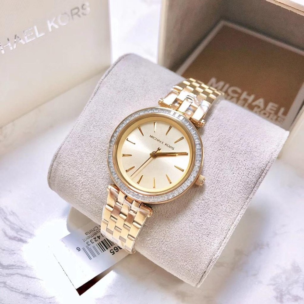 Michael Kors手錶 MK手錶女 超薄鑲鑽鋼鏈錶 簡約時尚百搭女生腕錶 休閒石英錶 小直徑石英手錶 MK3405 - Alisa精品 ...
