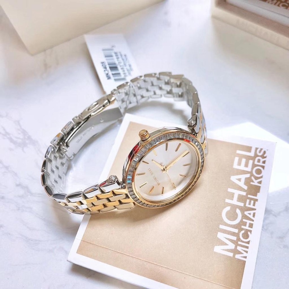 Michael Kors手錶 MK手錶女 超薄鑲鑽鋼鏈錶 簡約時尚百搭女生腕錶 休閒石英錶 小直徑石英手錶 MK3405 - Alisa精品 ...