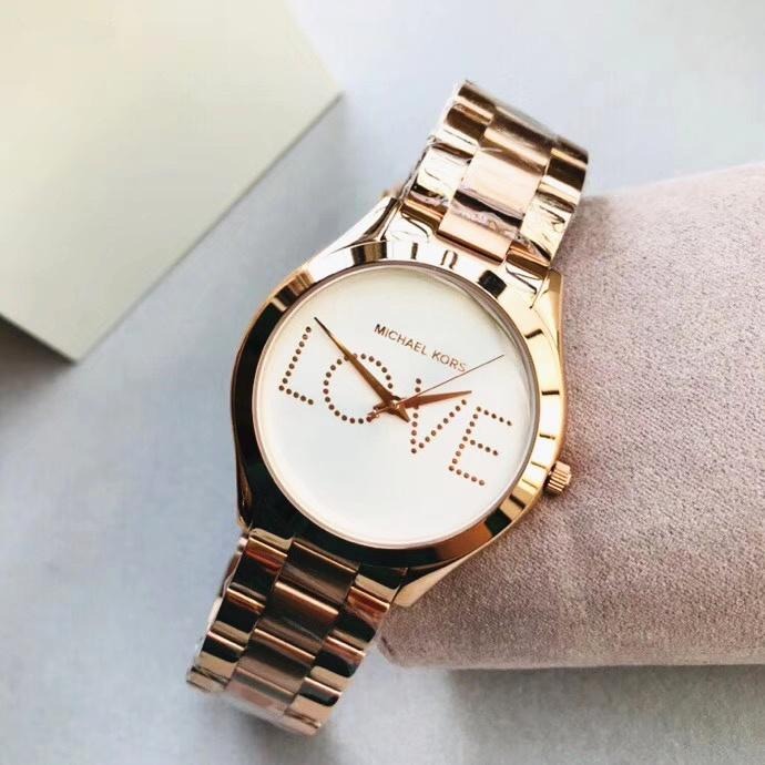 Michael Kors手錶玫瑰金色鋼帶錶 大直徑MK手錶 男女通用中性款石英錶 大直徑石英手錶女 休閒男錶MK3803 - Alisa精品 ...
