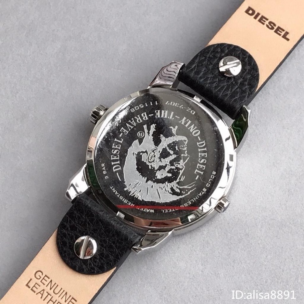 DIESEL手錶 迪賽手錶男 男生手錶 時尚潮流皮帶錶 休閒運動男錶 DZ7307 DZ7317 炫酷雙時區計時石英錶男 - Alisa精品 ...