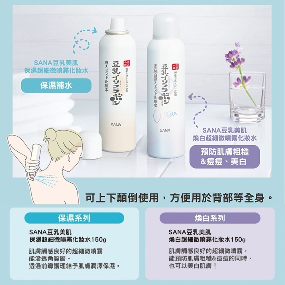 現貨 日本【SANA莎娜】豆乳美肌煥白超細微噴霧化妝水150g-中文標 即期良品20251219 - 日本代購 ♡˖꒰suzuran⑅꒱ 蘇蘇蘭の選品店 - iOPEN Mall