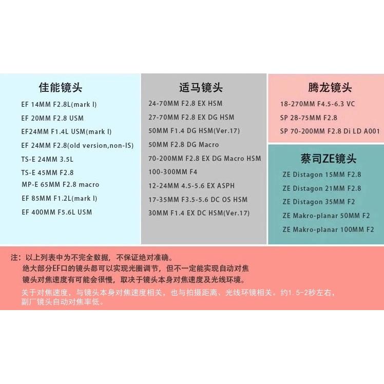 Ef Efs鏡頭轉接sony E卡口機身轉接環a7r A7s A7自動對焦轉接環ef Nexii可調光圈 雲網購 Iopen Mall