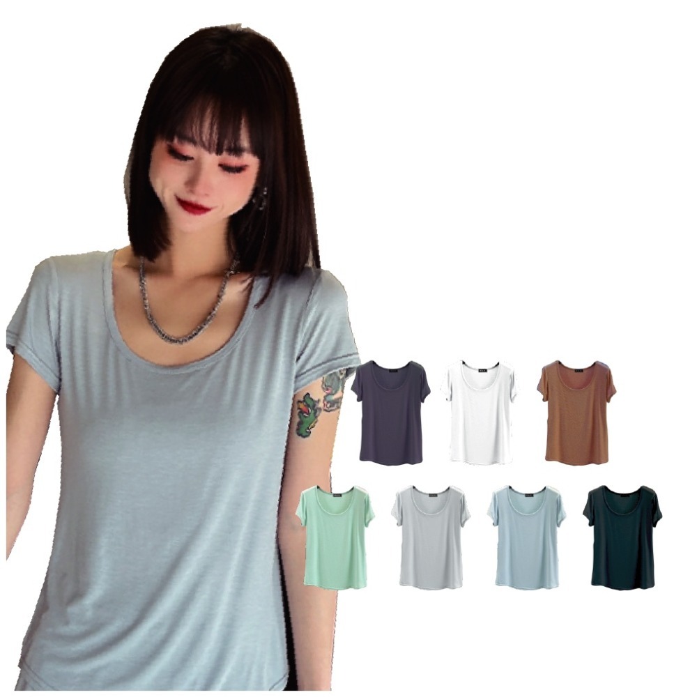 (JDUDS) 一字領 素色上衣 素面上衣 T恤 一字领T恤 露肩T恤 - JDUDS平價批發工廠 - iOPEN Mall