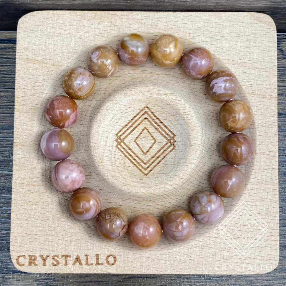 CRYSTALLO-阿拉善 12mm #20009 橘粉色 本商品頁圖片皆為同一條手串 - Crystallo - iOPEN Mall