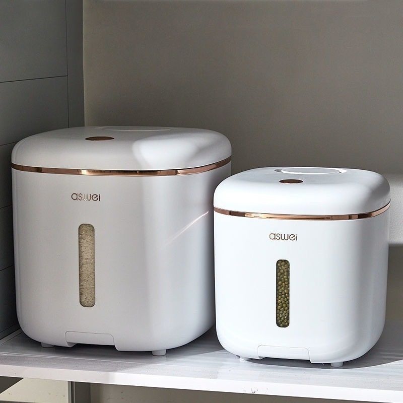 (搬家成本價出清🐾)Aswei玫瑰金儲米桶 - 小機靈鬼兒寵物天地