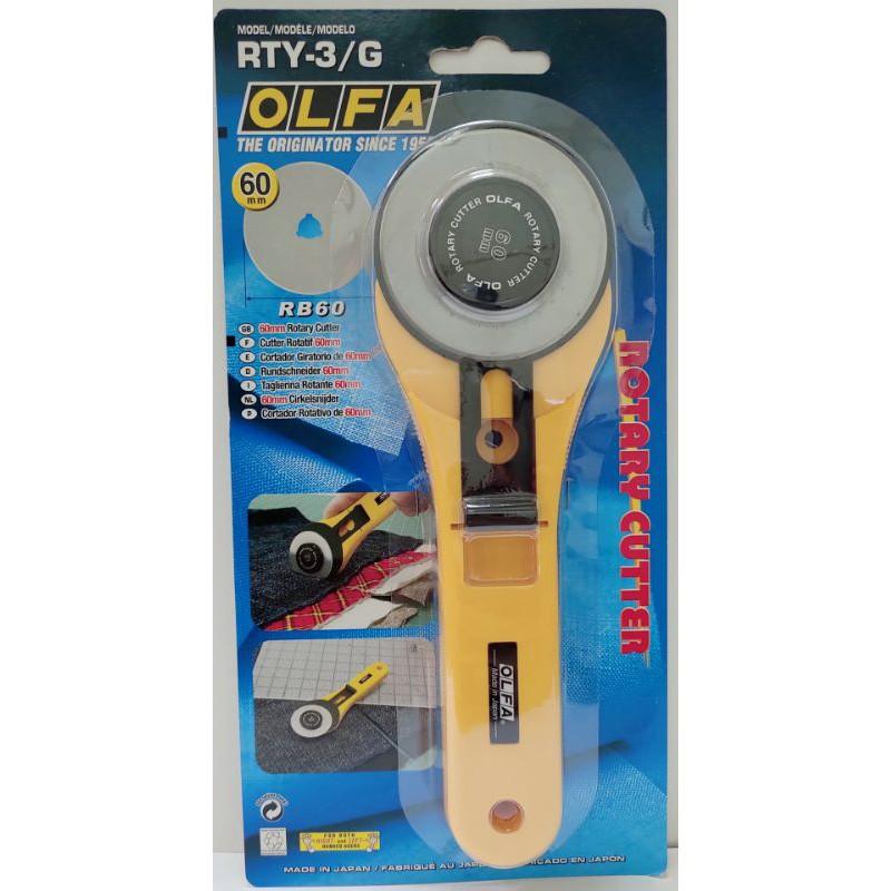 OLFA 中型輪轉式割布刀 RTY - 3 / G 型、RB60-1 割布刀刀片 刀片 割布刀 - 文具雜物小賣家 - iOPEN Mall