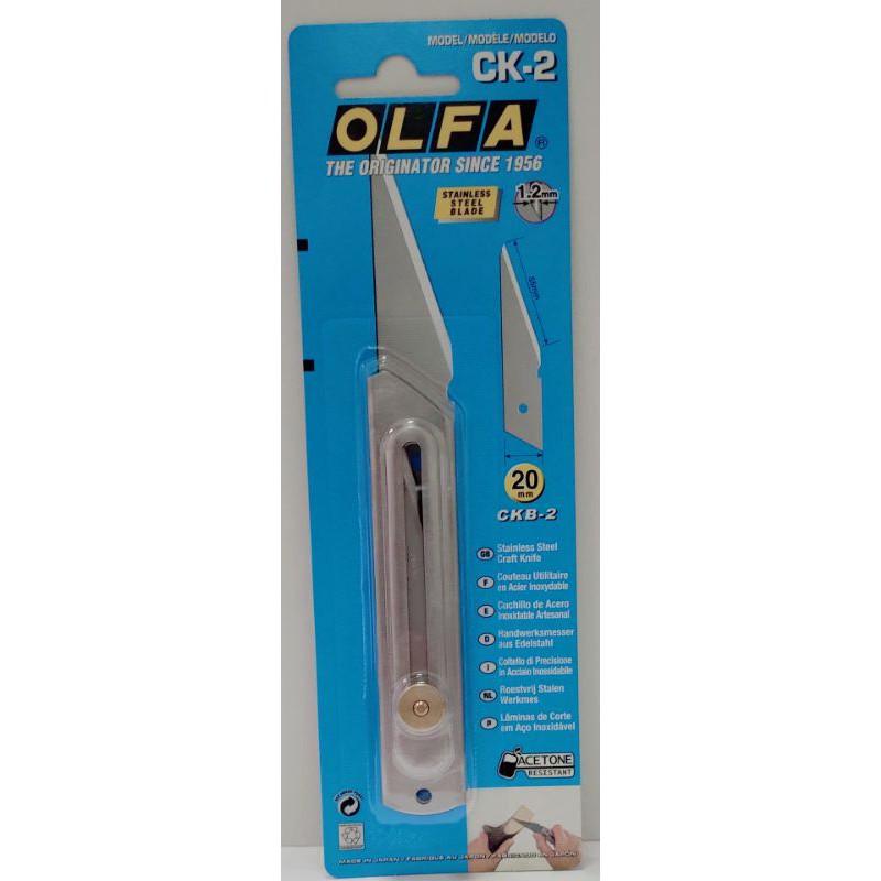OLFA 不鏽鋼 工藝刀 CK-2 型 不鏽鋼工藝刀、刀片 CKB-2 不鏽鋼工藝刀 - 文具雜物小賣家 - iOPEN Mall