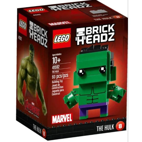 【ToyDreams】LEGO樂高 BrickHeadz 41592 Marvel 浩克 The Hulk - ToyDreams ...