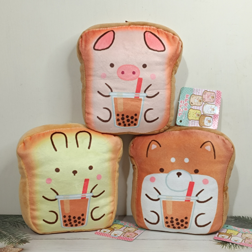 正版 Tun shine 絨毛娃娃 粉粉吐司 喝珍奶 柴犬 兔子 豬 超綿軟 布偶 娃娃 絨毛玩具 安撫娃娃 - 【Míra雜貨舖】正版公仔 ...