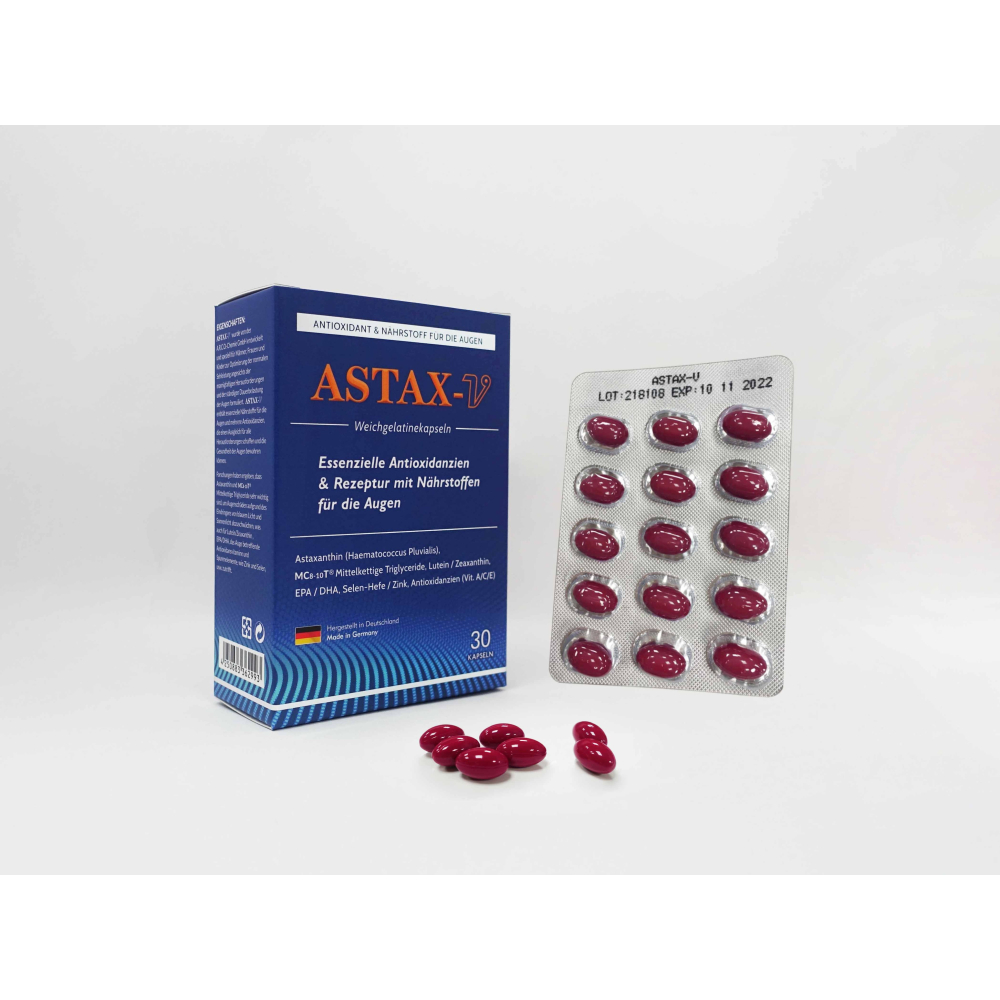【德國進口 私訊再折】Astax-V 明適 膠囊30粒。蝦紅素Astaxanthin/葉黃素/玉米黃素/EPA/DHA - ♡歐美洗沐保養♡ ...