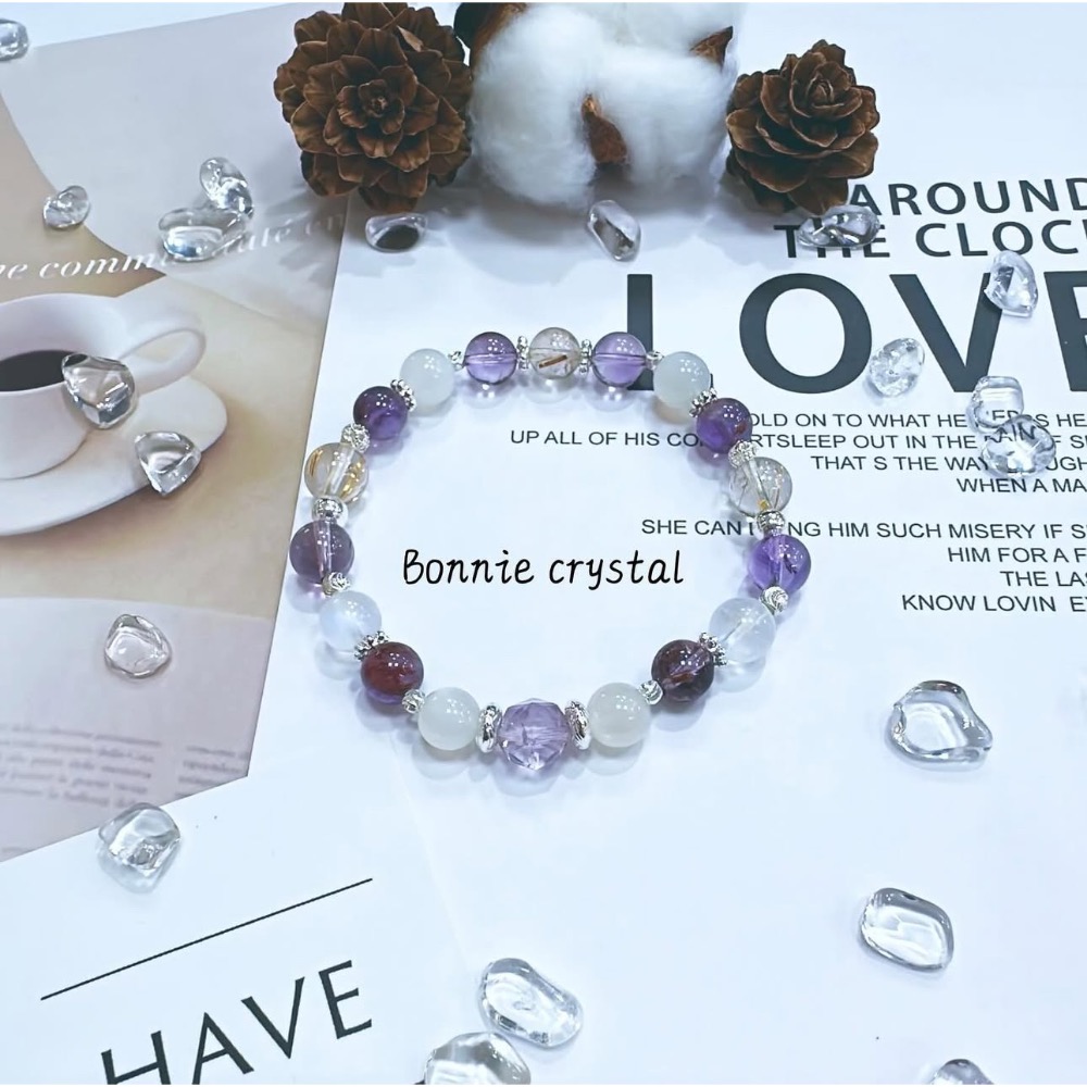紫霞星漫設計手鍊 - Bonnie_crystal - iOPEN Mall