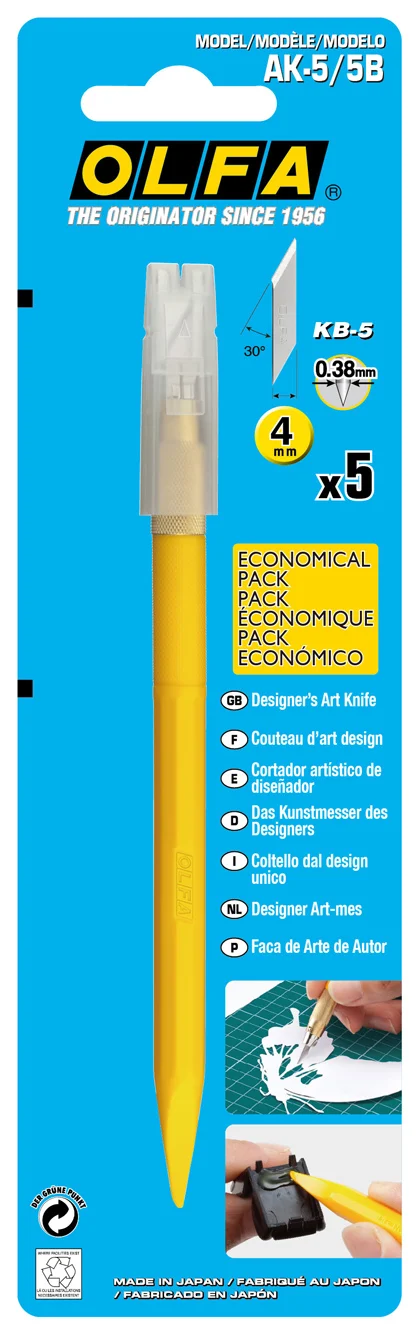 OLFA 細緻型設計用筆刀AK-5/5B型 AK-5 216BSBK 筆刀 切割刀 雕刻刀 模型 精密紙雕刀 刻畫刀 - PONIJONH - iOPEN Mall