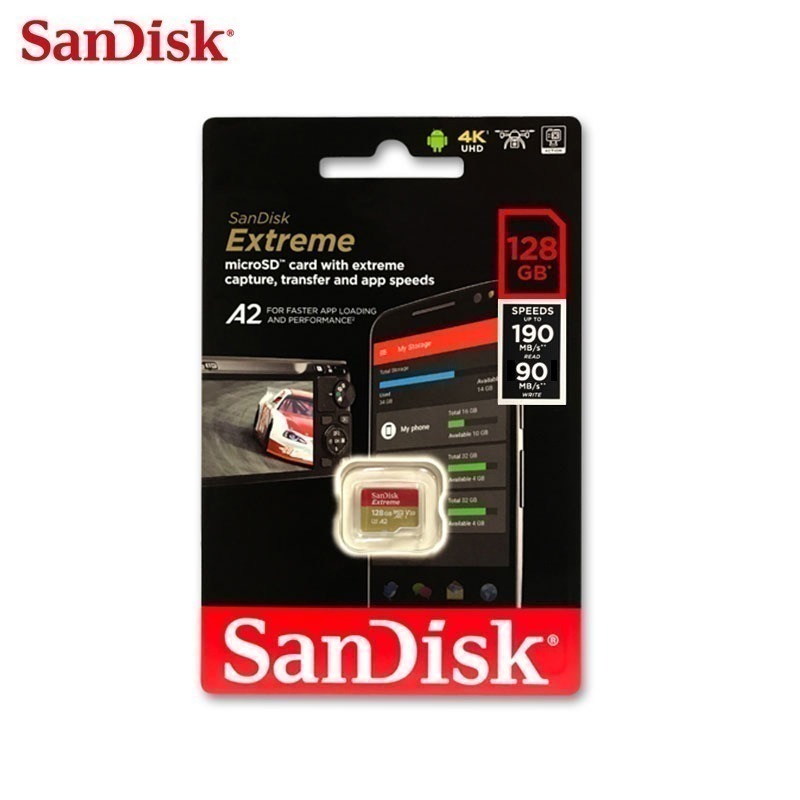 SanDisk Extreme A2 32G 64G 128G microSD 記憶卡 Gopro 安卓 適用 - Gowolala - iOPEN Mall