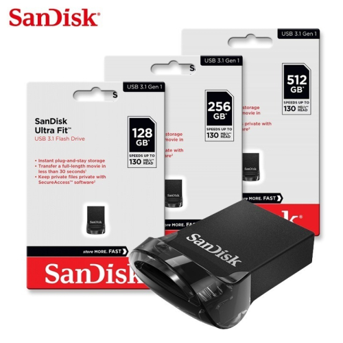 SanDisk CZ430 128G 256G 512G USB 3.1 Ultra Fit 讀取130MB 隨身碟 - Gowolala