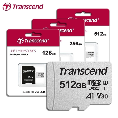 Transcend 創見 300S 128G 256G 512G microSD SDXC C10 U1 記憶卡 TF卡 - Gowolala