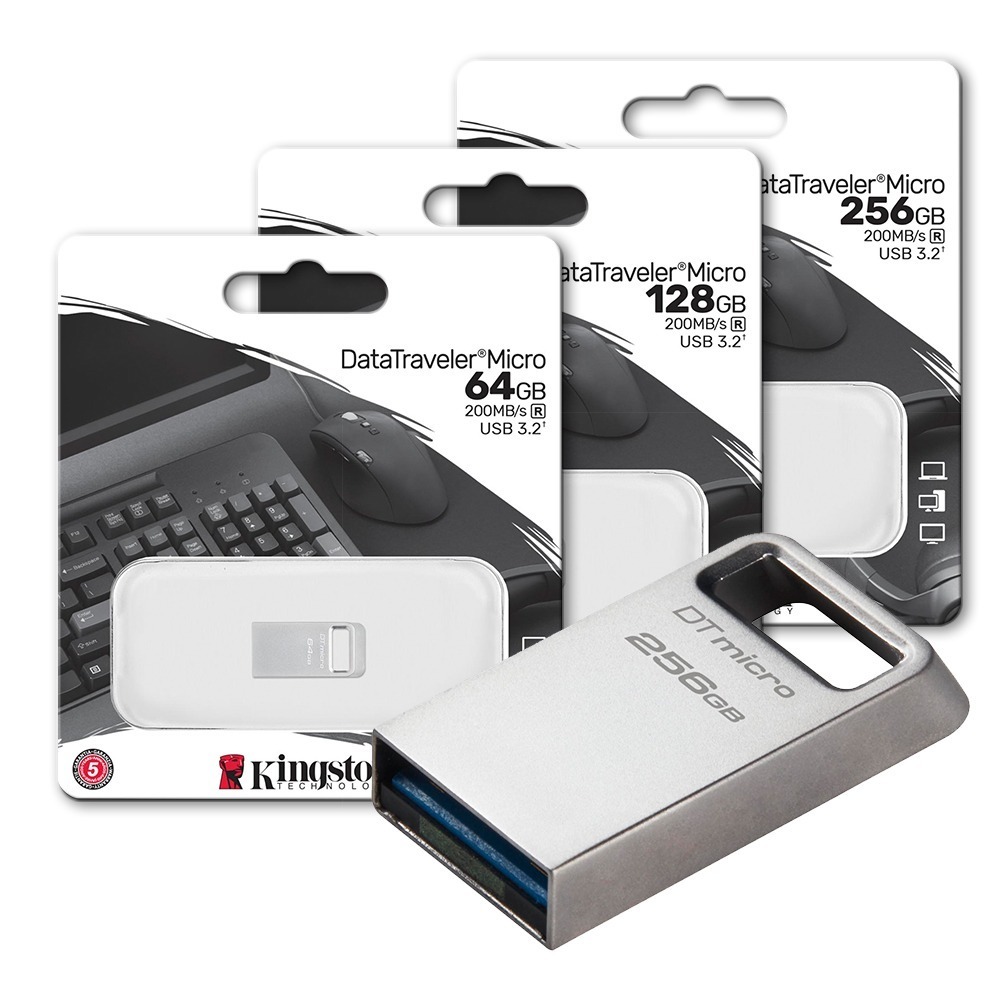 金士頓 DataTraveler Micro 64G 128G 256G USB 3.2 金屬 隨身碟 極致輕巧 - Gowolala ...