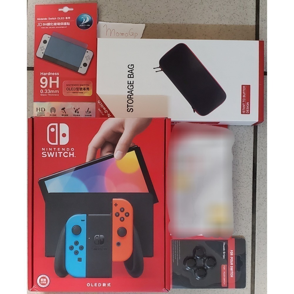 Switch OLED 紅藍主機 台灣公司貨 (贈收納包+保護貼+按鍵帽) 全新原廠一年保固 - 電玩遊戲 - iOPEN Mall