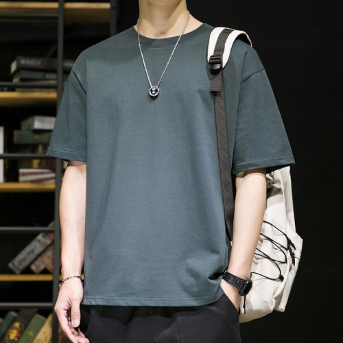 T恤 純棉香港寬松270克重雙紗重磅高純色男士可訂製刺繡LOGO - 來凱生活館 - iOPEN Mall