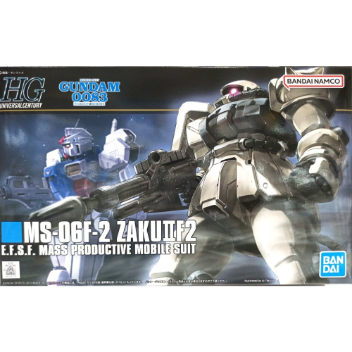 BANDAI 組裝模型 #107 HGUC 1/144 薩克 II MS-06F-2 ZAKU II F2聯邦式樣 白狼 - 武吉模型玩具 - iOPEN Mall