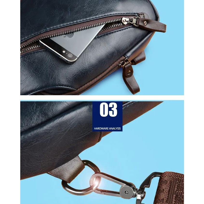 【黃道宙域】男士便利側背包 男生 斜跨包 旅行包 休閒背包 配件 穿搭 側背包旅行配件 日用品 包具 - 黃道宙域