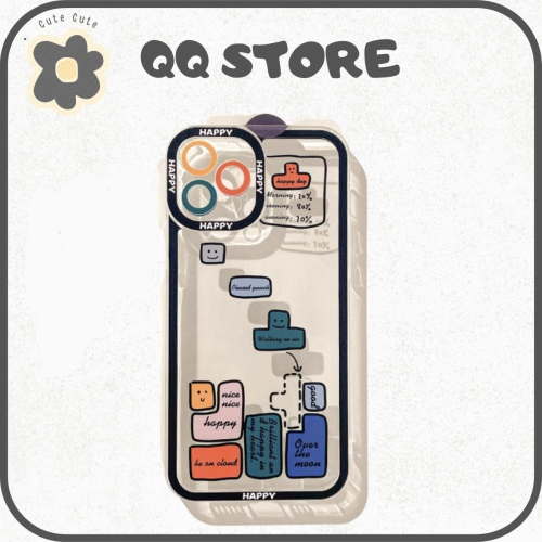 QQ商店 手繪俄羅斯方塊手機殼 IPHONE手機殼 透明殼 - QQ商店 (Cute 手機殼)