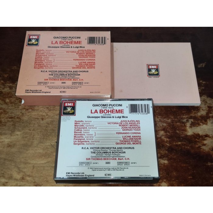 Beecham Angeles Bjorling Puccini 普契尼 La Bohème 波希米亞人 2CD EMI - 文本齋 二手CD - iOPEN Mall