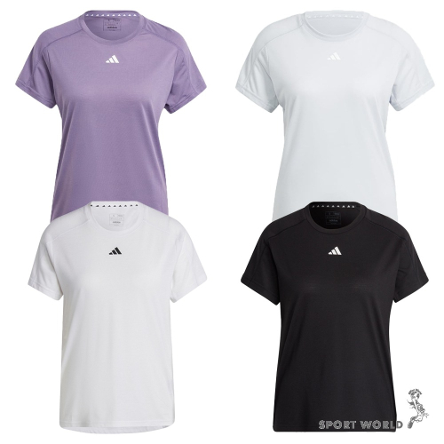 Adidas 短袖上衣 女裝 排汗 紫/灰藍/白/黑【運動世界】IS3956/IS3959/HR7796/HR7795 - 【運動世界 ...