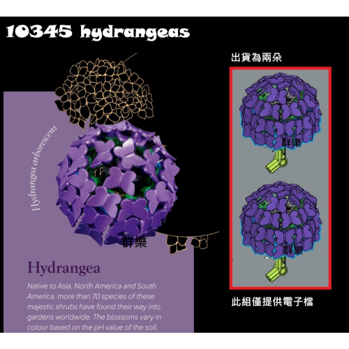 【群樂】LEGO 10345 拆賣 hydrangeas - 群樂(專營樂高盒組、人偶、場景) - iOPEN Mall