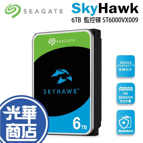 Seagate 希捷 SkyHawk 監控鷹 6TB 3.5吋 監控硬碟 HDD 內接硬碟 ST6000VX009 光華 - 光華商場 3C ...