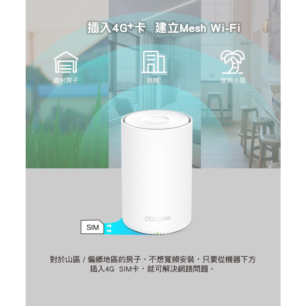 【免運直送】TP-Link Deco X20-4G AX1800 4G+ Gigabit 雙頻無線網路 分享器 公司貨 - 光華商場 3C專賣店 - iOPEN Mall