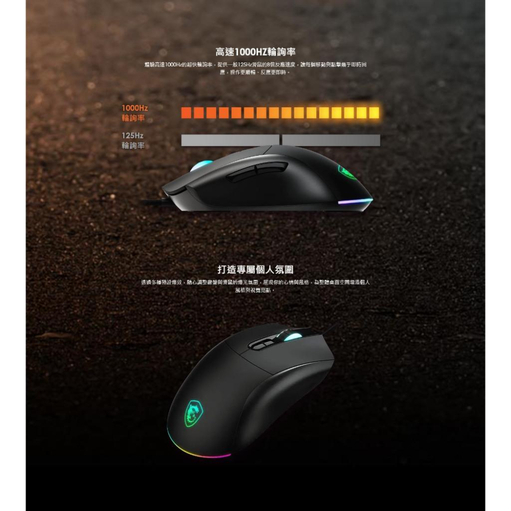 MSI 微星 FORGE GM320 有線電競滑鼠 有線滑鼠 電競滑鼠 遊戲滑鼠 光華商場 - 光華商場 3C專賣店 - iOPEN Mall