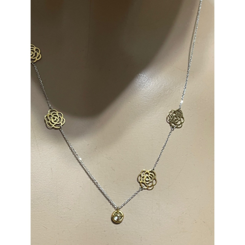 18k金山茶花項鍊 - 平價二手名牌精品小舖 - iOPEN Mall