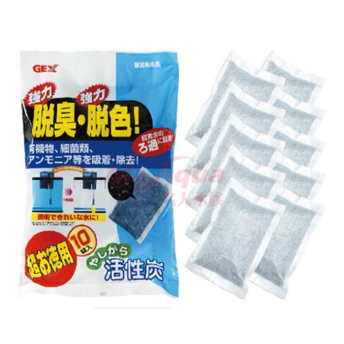 【臥水族】日本進口GEX五味【脫色脫臭活性炭 80g / 10袋 】800g 活性碳 濾材 淨水 - 臥水族 - iOPEN Mall