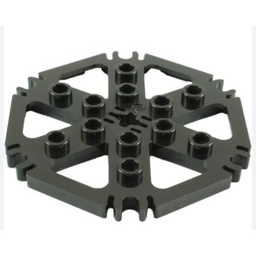 正版LEGO 零件W7 六角薄板 黑色 水輪 科技零件 6345465 64566 - 樂高人偶小舖 - iOPEN Mall