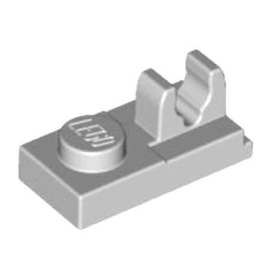 正版樂高LEGO 零件6 淺灰 薄板附夾 92280 Plate Mod 1x2 459852 - 樂高人偶小舖