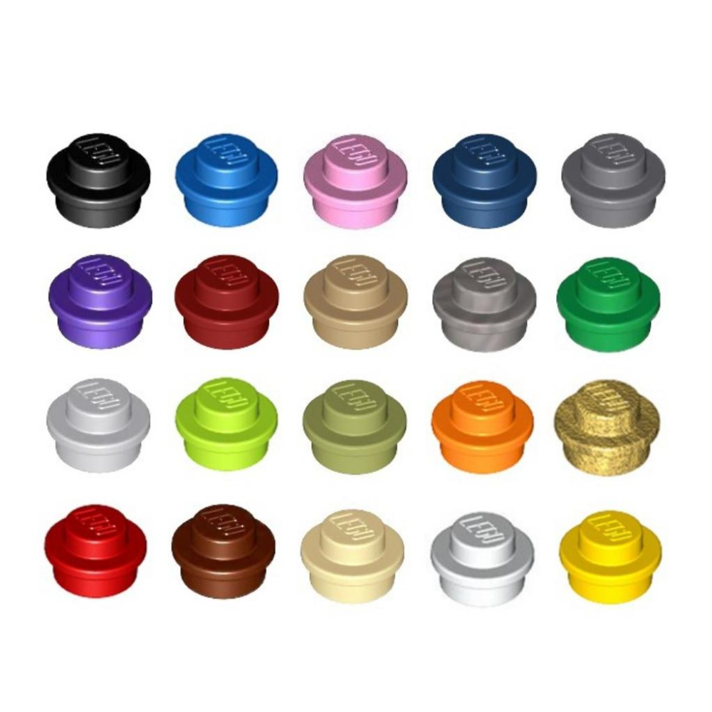 正版樂高LEGO 1x1 Round Plate lego 圓形豆豆 磚片 圓點 圓燈 6141 馬賽克 - 樂高人偶小舖 - iOPEN Mall