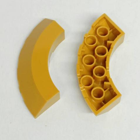 正版LEGO 零件I 5X5 斜邊 圓弧 金 6349623 76795 單個 - 樂高人偶小舖