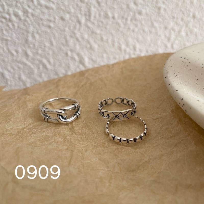 韓國一組三咖 INS簡約S925戒指三件組 - 米珈勒 - iOPEN Mall