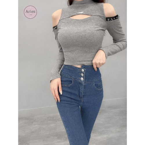 【Aries.shop】新款極高腰長腿姊姊秘訣牛仔褲 女裝 - Aries.shop - iOPEN Mall