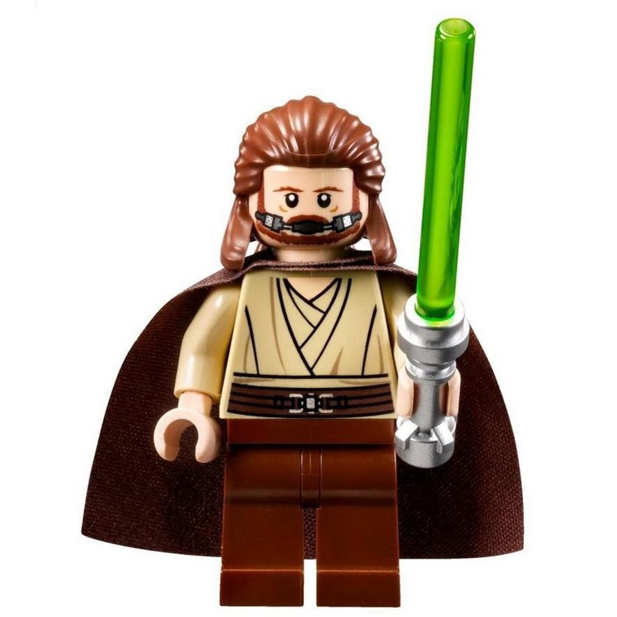 LEGO 樂高 星際大戰人偶 Qui-Gon Jinn sw410 奎刚金 9499 奎剛金 含武器 - 小積木大世界 ...