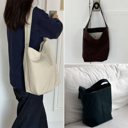 ʜᴀʀᴜᴅᴀɪʟʏ🌙 預購｜noh BasicBag 簡約設計感素色側背袋 休閒肩背袋 環保提袋 外出背包 - ｜ʜᴀʀᴜ ᴅᴀɪʟʏ 🌙 韓國選物·代購｜ - iOPEN Mall