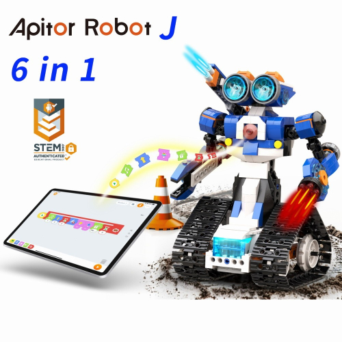 Apitor 樂學程式積木 Robot J (6合1) - STEAM Hand x Brick - iOPEN Mall