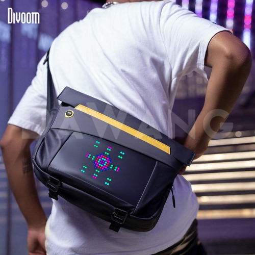 ⚡臺湾出货免運【Divoom 郵差包】Divoom 包包 LED 包 像素包 像素胸包 防水斜背包男 像素小遊戲 旅遊包 - DW優選家 ...