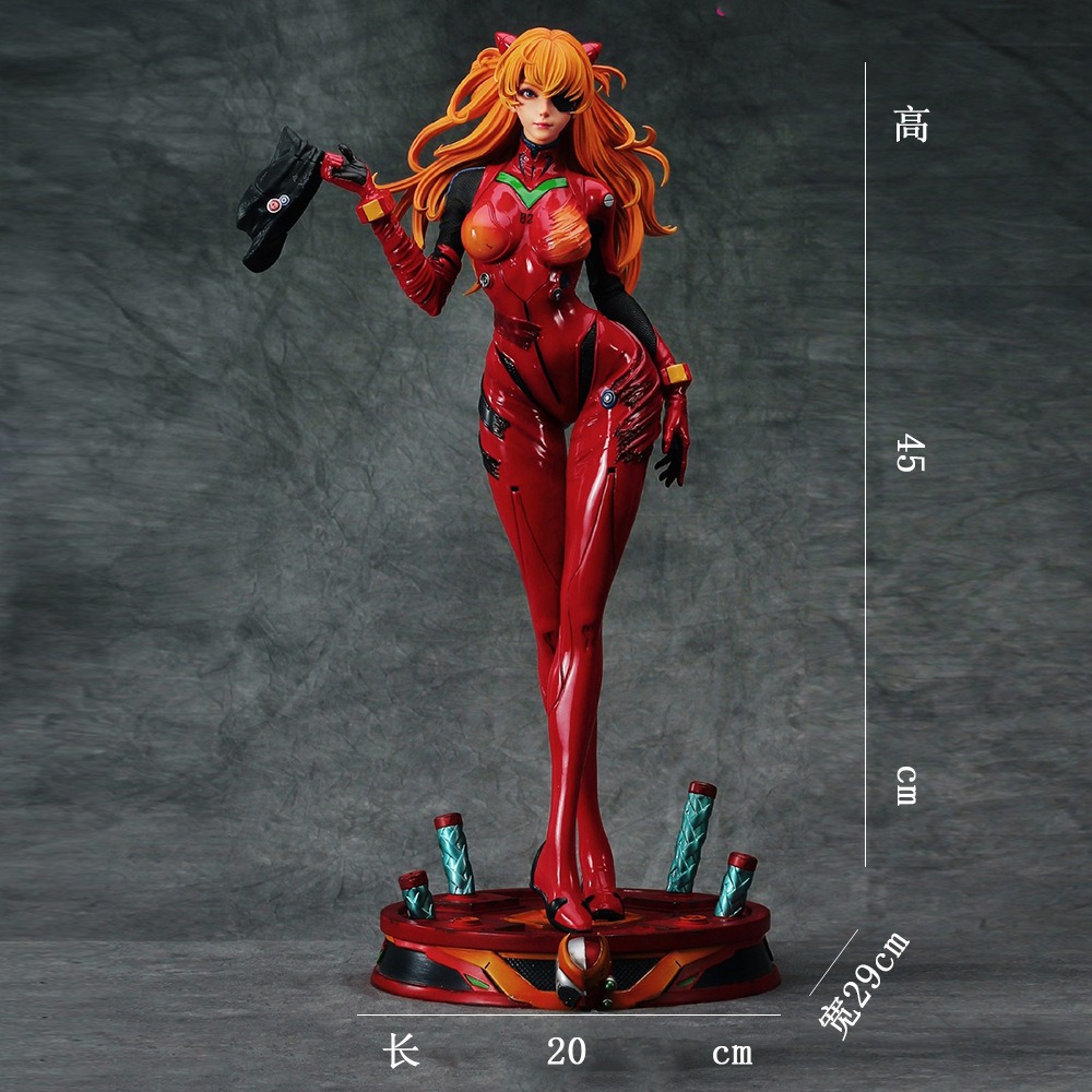 【紫色風鈴】美少女系列 EVA GK 超大明日香 機車服 雕像 模型 擺件 盒裝港版 無證 - 紫色風鈴 - iOPEN Mall