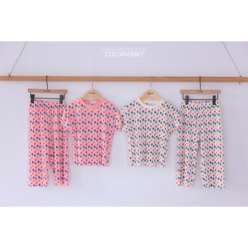 預購)Jump!點點童裝‧韓國童裝Cocorabbit 夏季新款‧點點皺皺居家套裝set - ．Jump點點童裝． - iOPEN Mall