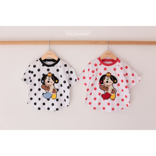 預購)Jump!點點童裝‧韓國童裝Cocorabbit 夏季新款‧滿版點點狗狗法國麵包上衣 - ．Jump點點童裝． - iOPEN Mall