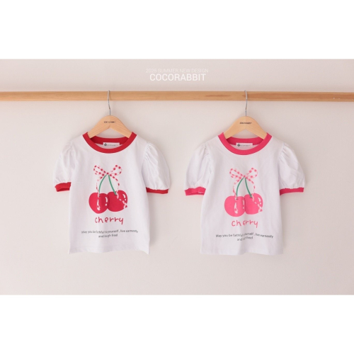 預購)Jump!點點童裝‧韓國童裝Cocorabbit 夏季新款‧圓領滾邊櫻桃上衣 - ．Jump點點童裝． - iOPEN Mall